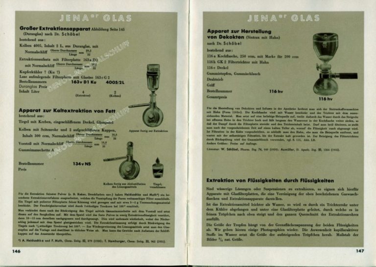 CATALOG Schott & Gen. 'JENAer GLAS für Laboratorien' (Jena glass for ...